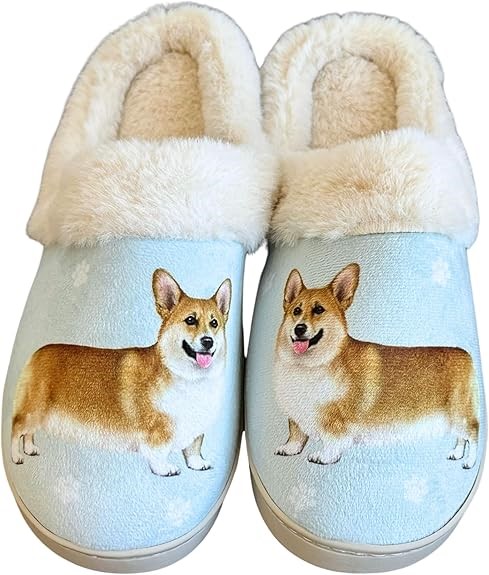Raining Cats and Dogs | Welsh Corgi Snuggs Hard Sole Slippers